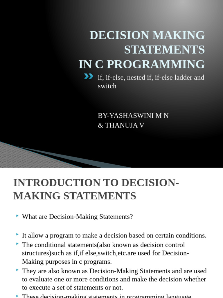 DECISION MAKING STATEMENTS | PDF DECISION MAKING STATEMENTS | PDF