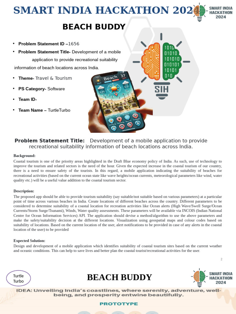 Smart India Hackathon 2024: Beach Buddy | PDF