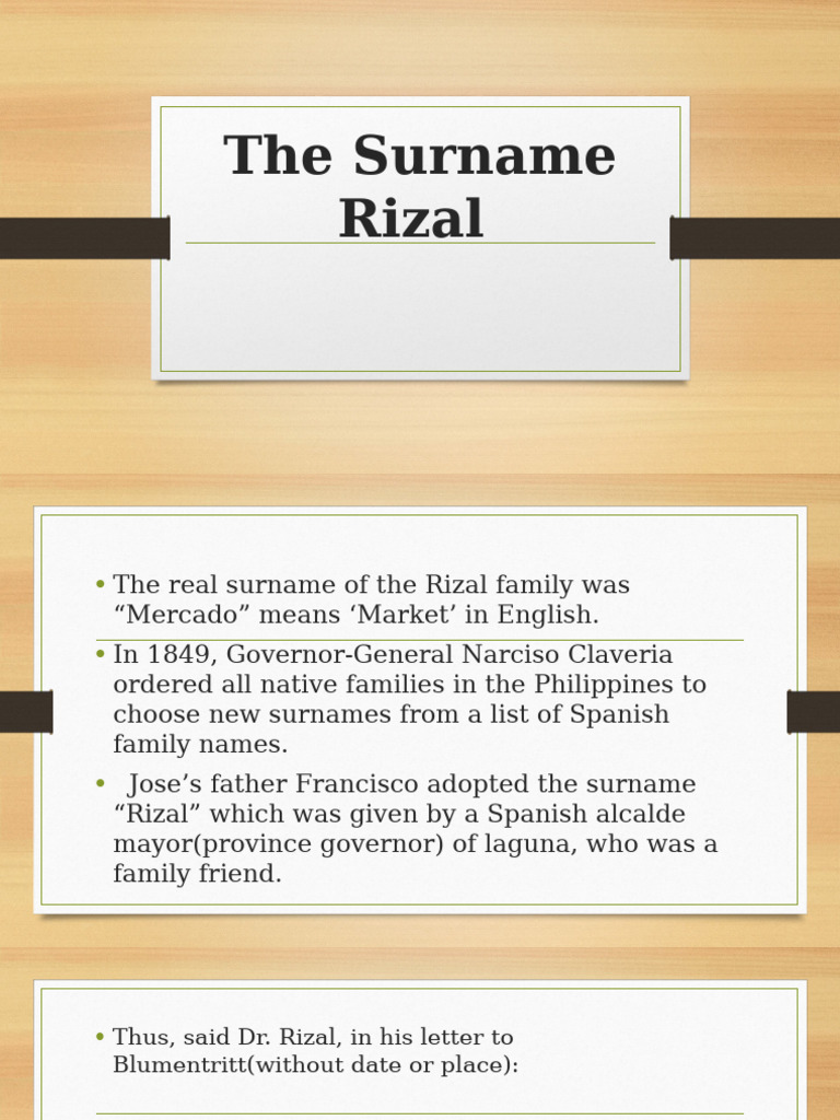 Surname Rizal | PDF