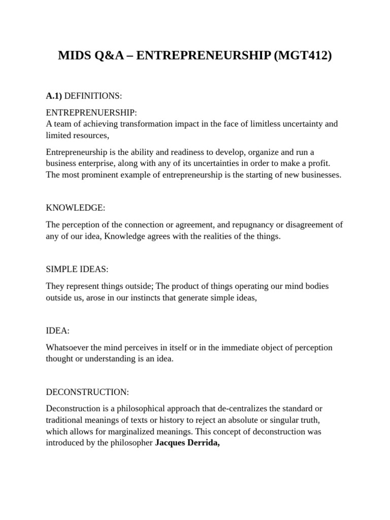 Entrepreneur Mids | PDF