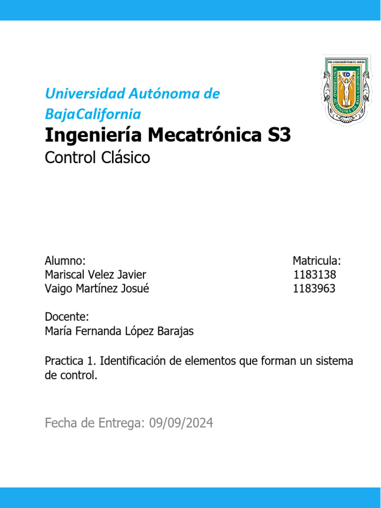 Practica 1 Control Clasico | PDF
