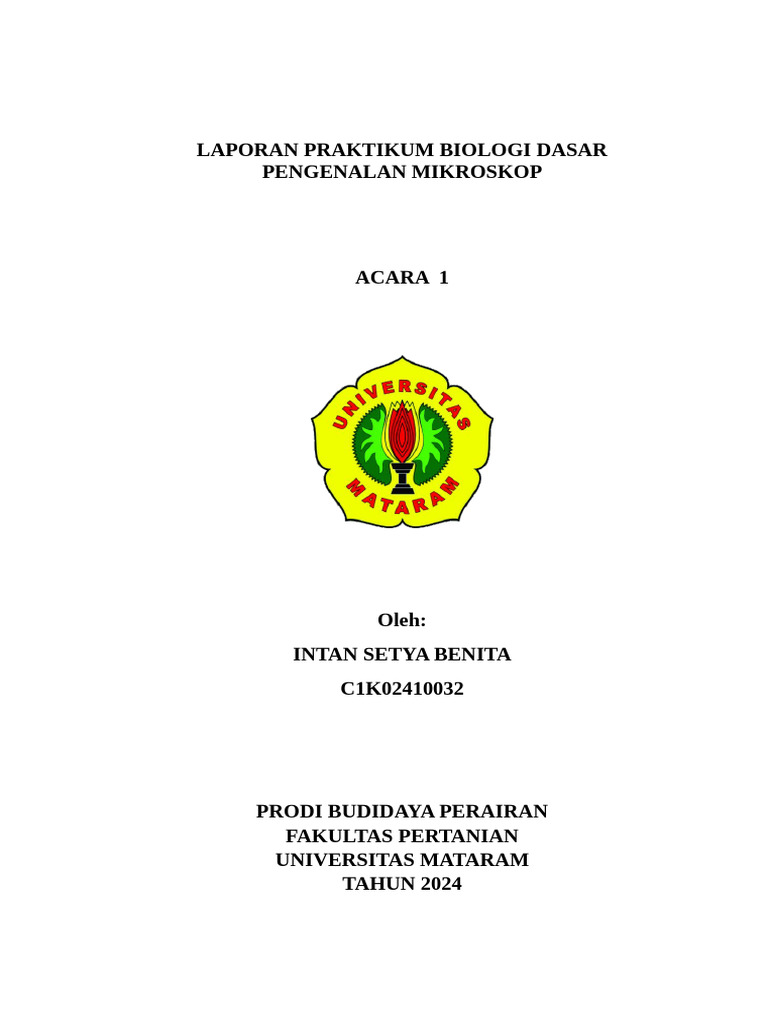 Laporan Praktikum Biologi Dasar | PDF