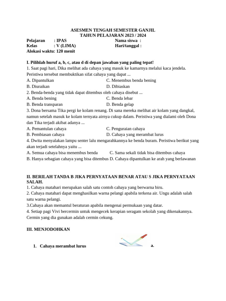 ASESMEN TENGAH SEMESTER GANJIL Aldo Ipas | PDF