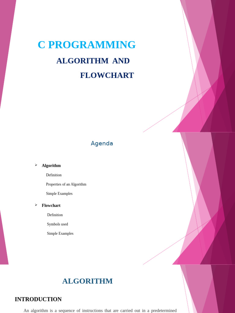 Algorithms and Flowcharts in C | PDF | Algorithms | Computers