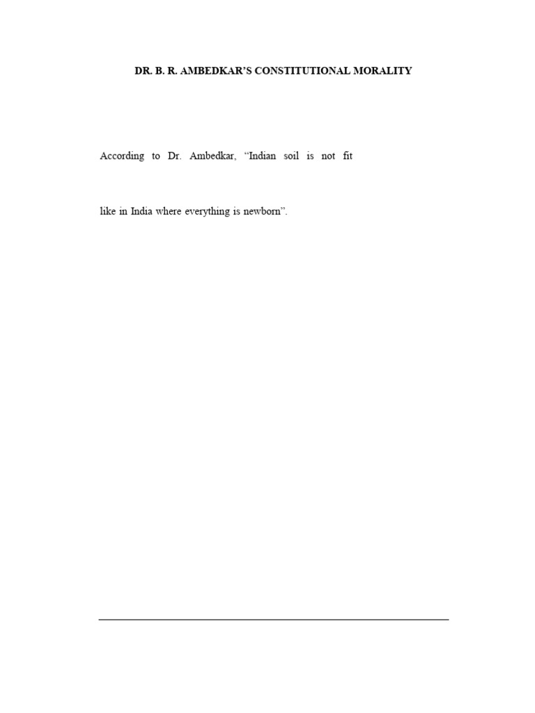 Constitutional Morality | PDF