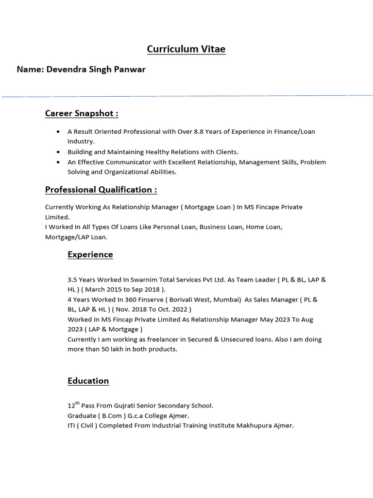My CV Updated | PDF