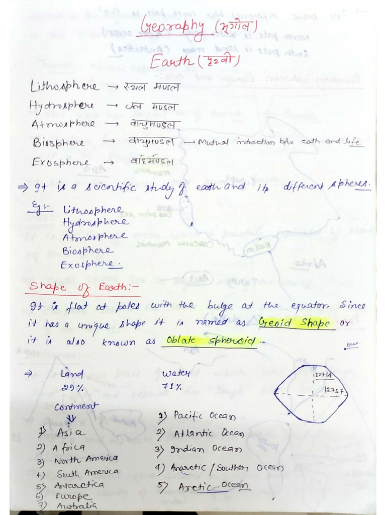 Geography Notes SSC CGL | PDF
