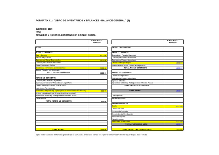 Balance General 2019: Inventarios y Activos | PDF | Activo fijo | Valor ...