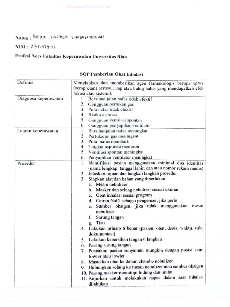 Sop - Mega Sartika Lumbantoruan - 2311439126 | PDF