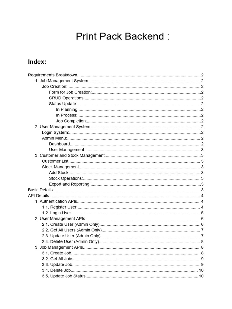 Print Pack Backend | PDF | Software | Computing