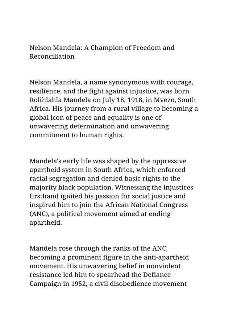 Nelson Mandela | PDF