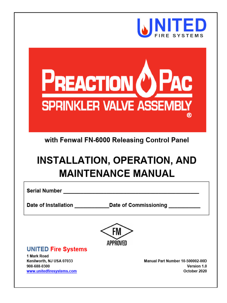 FN-6000 Releasing Control Panel Installation Operation Manual 2020 | PDF | Fire Sprinkler System ...