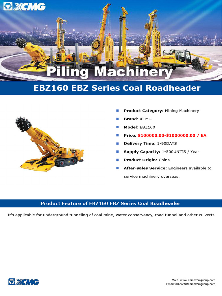 EBZ160 EBZ Series Coal Roadheader PDF 2 | PDF