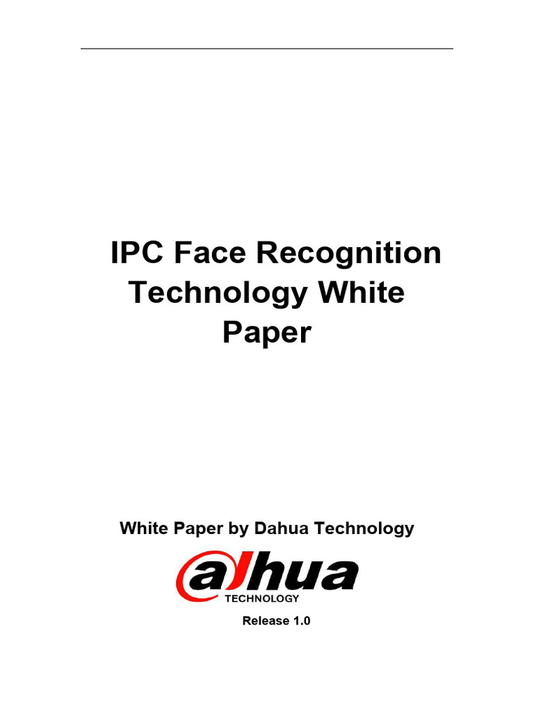 IPC Face Recognition Technology White Paper - R1.0 | PDF
