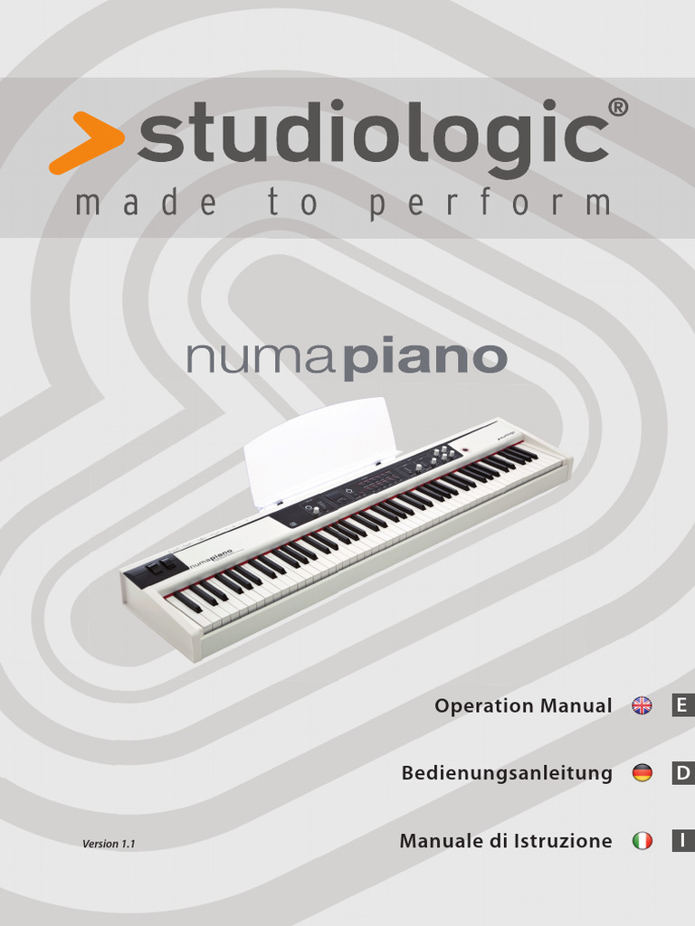 NUMA-Piano Manual | PDF | Piano | Pitch (Music)