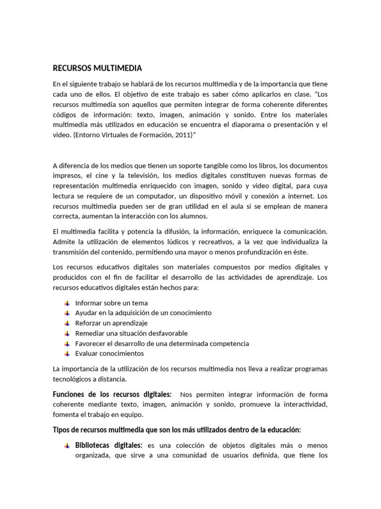 RECURSOS MULTIMEDIA | PDF