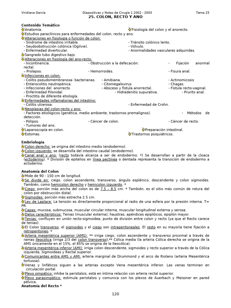 25. Colon, Recto y Ano | PDF