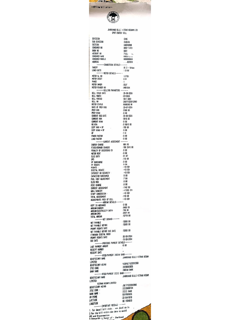 Dukan Electricity Bill | PDF