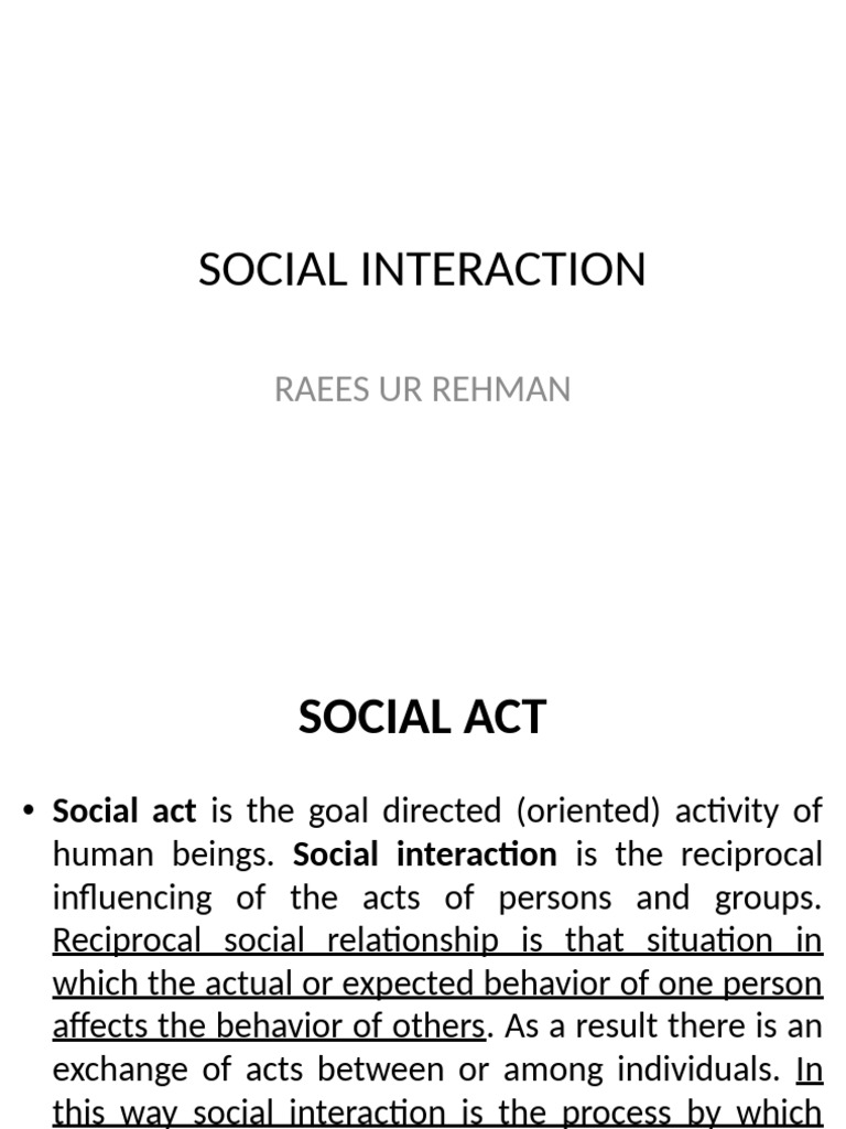 Social Interaction | PDF