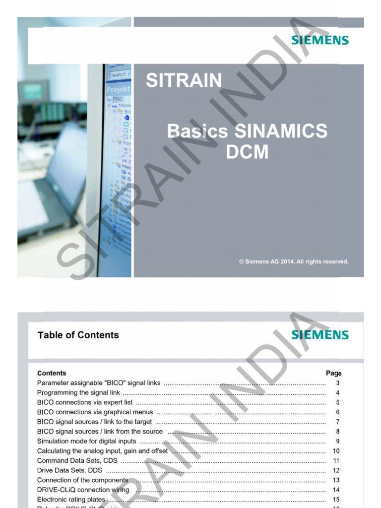 05 Basic+of+Sinamics+DCM En | PDF