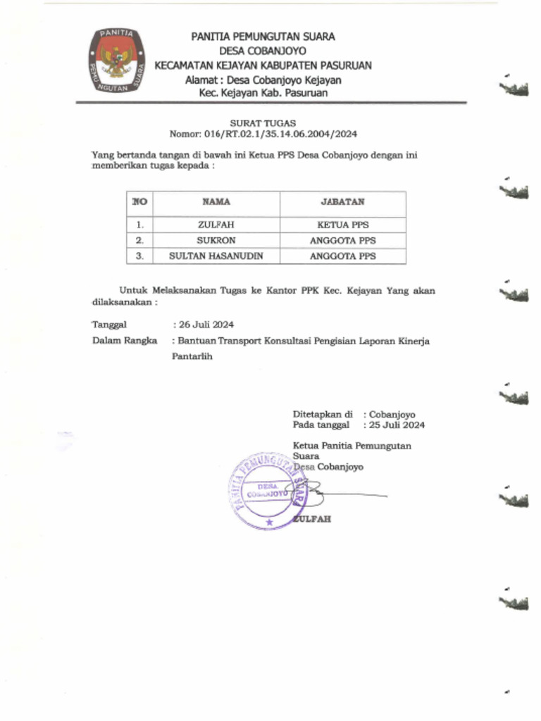 SPJ BOP JUNI JULI Revisi-113 | PDF