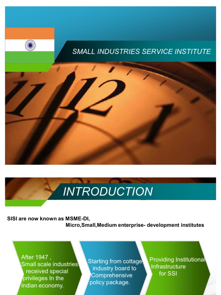 SISI: Small Industries Institute Overview | PDF | Entrepreneurship ...