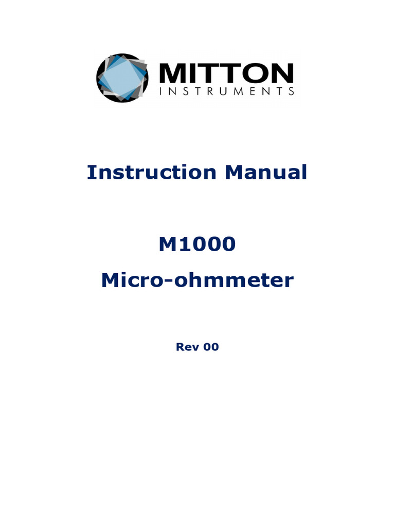 M1000 Instruction Manual | PDF