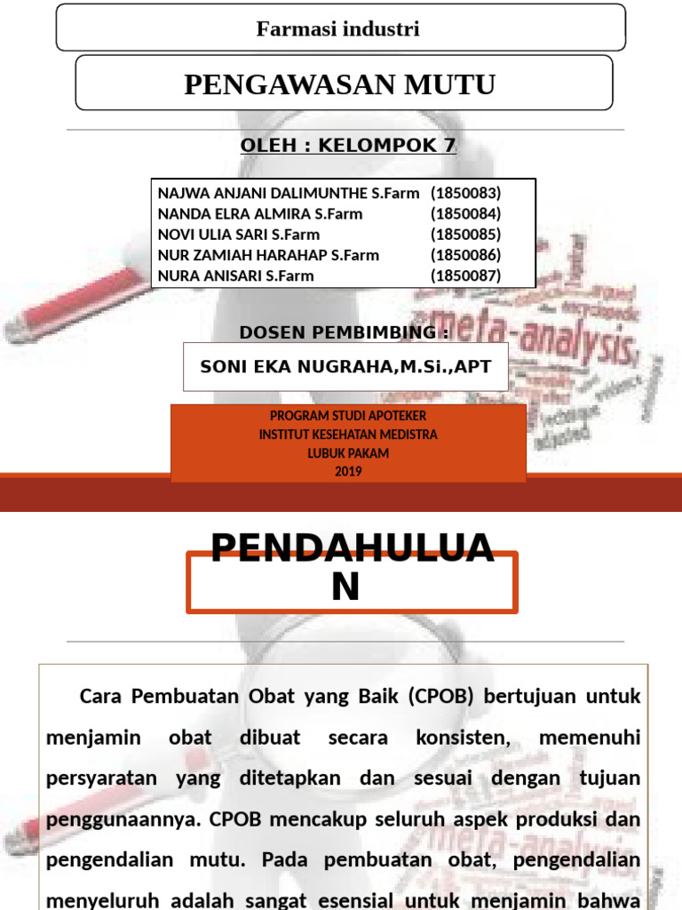 Pengawasan Mutu | PDF