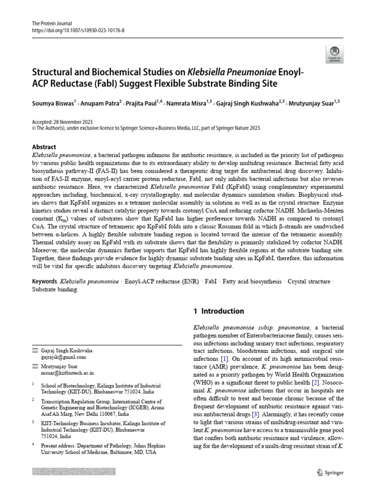 Protein Journal 2024 | PDF