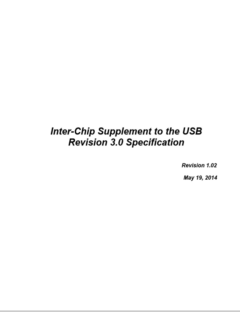 SuperSpeed Inter-Chip Supplement 1 02 19may2014 | PDF