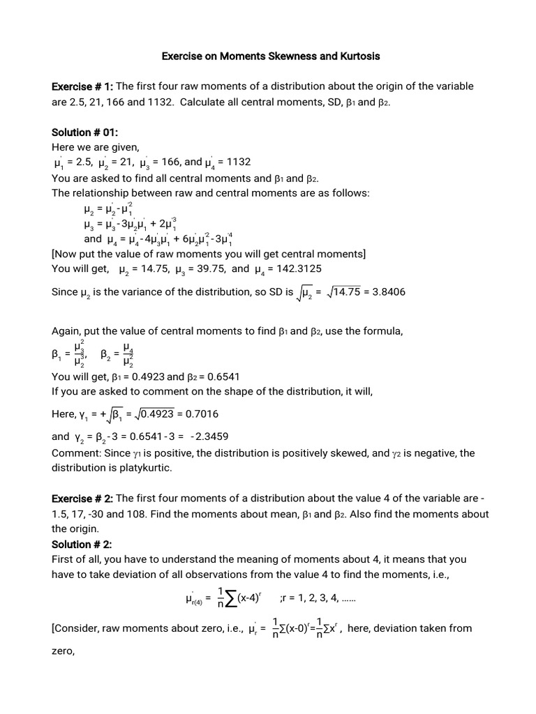 Exercise Moments | PDF