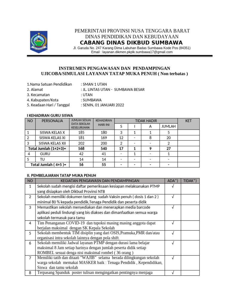 Instr 2022 PTM Penuh | PDF Instr 2022 PTM Penuh | PDF