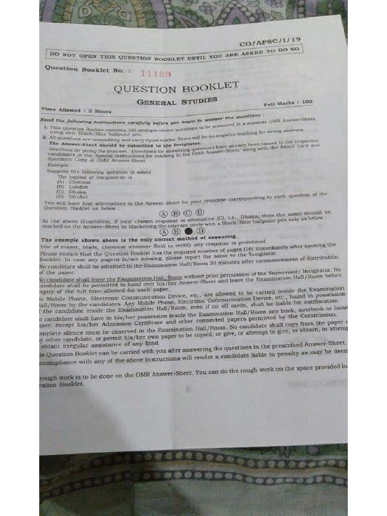 APSC Computer Operator 2019 Question Paper - 240830 - 192908 | PDF