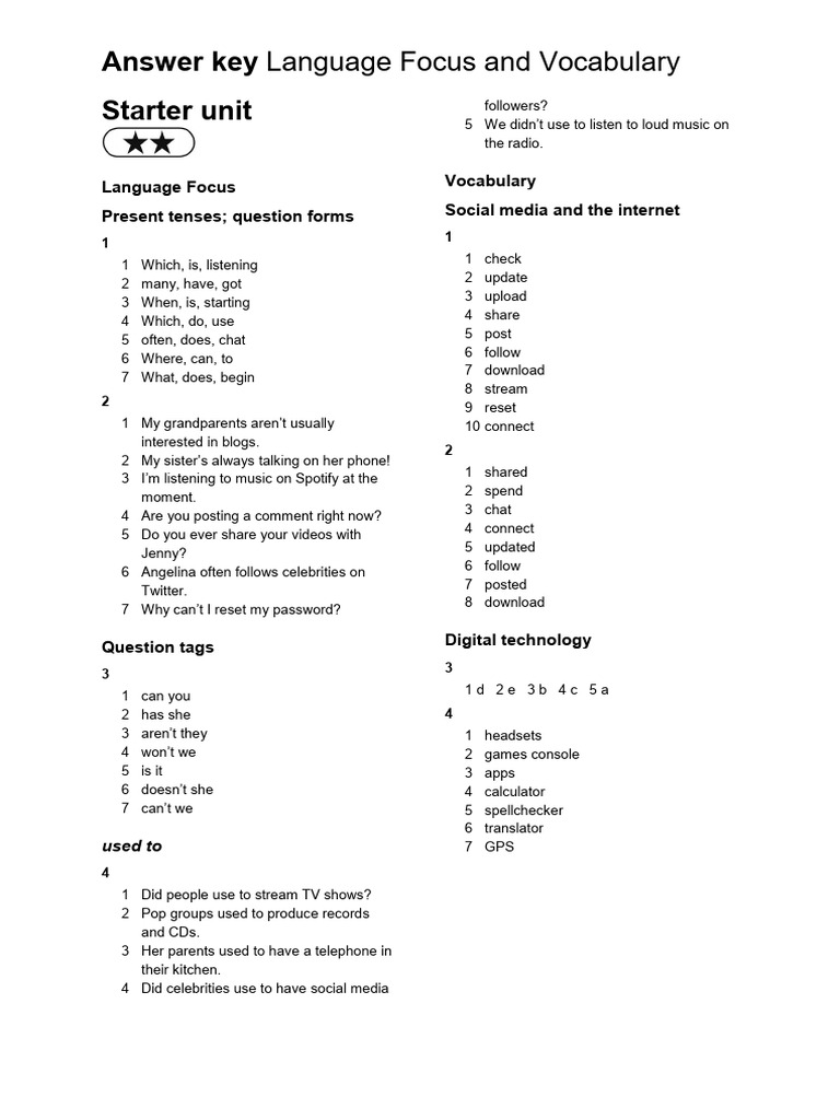 Tiếng Anh 9 Friends Plus - Answer - key - langfocus - vocab - two ...