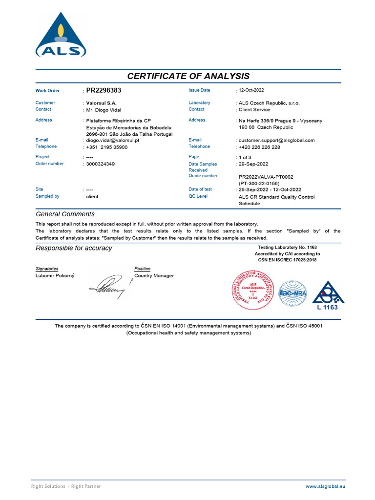 PR2298383 0 COA Standard CAI | PDF