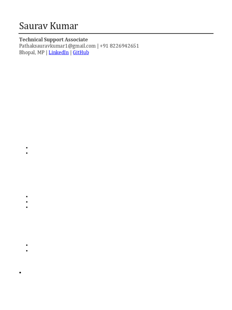 Saurav Kumar Tech S | PDF