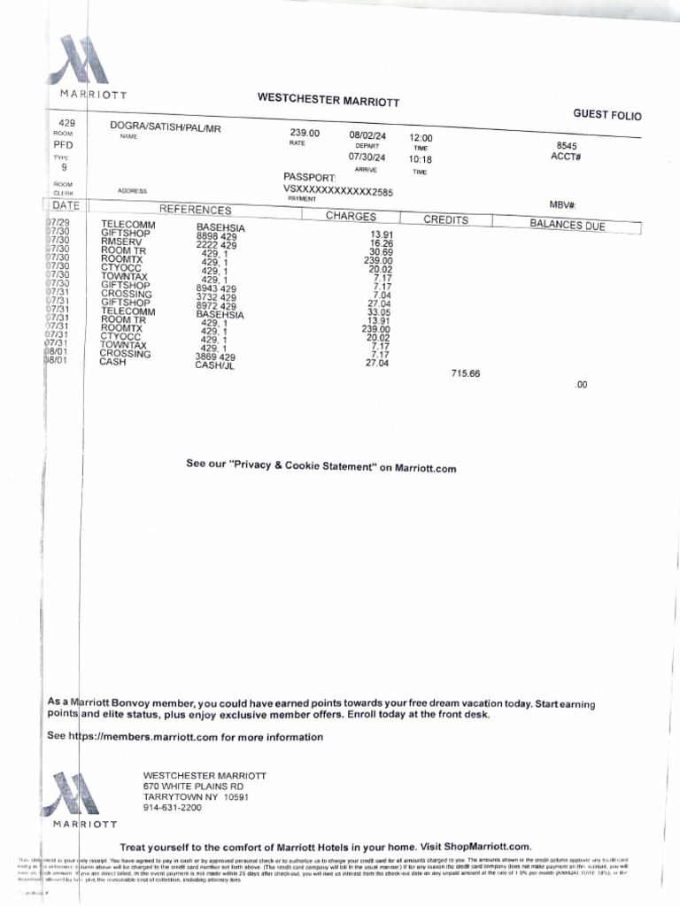 Hotel Invoice | PDF