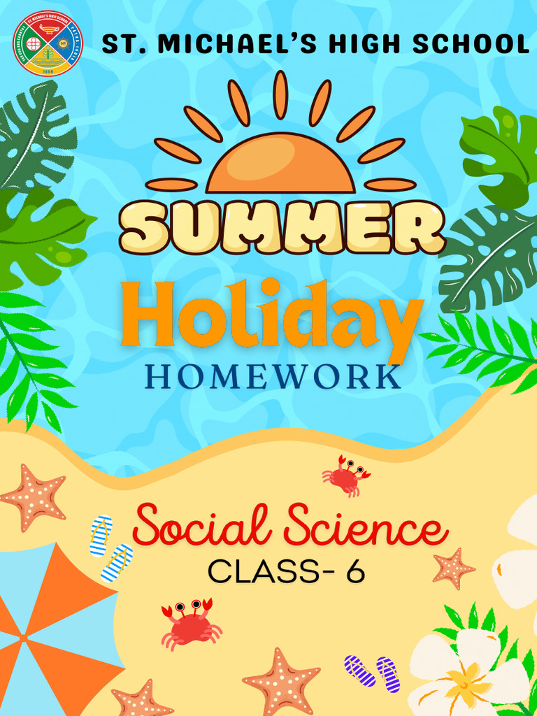 Social Science Summer Vacation Homework Class 6 Pdf