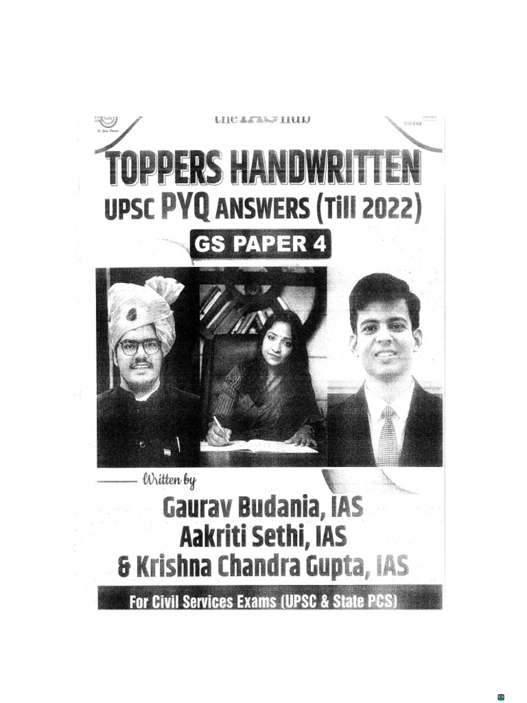 Gs4 Toppers Handwritten Upsc Pyq Ans Till 2022rp | PDF