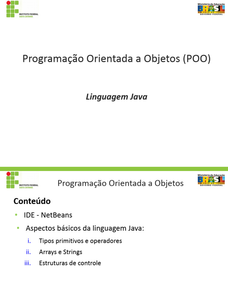 Aula 04 - Linguagem Java | PDF | NetBeans | Aplicativos e Software