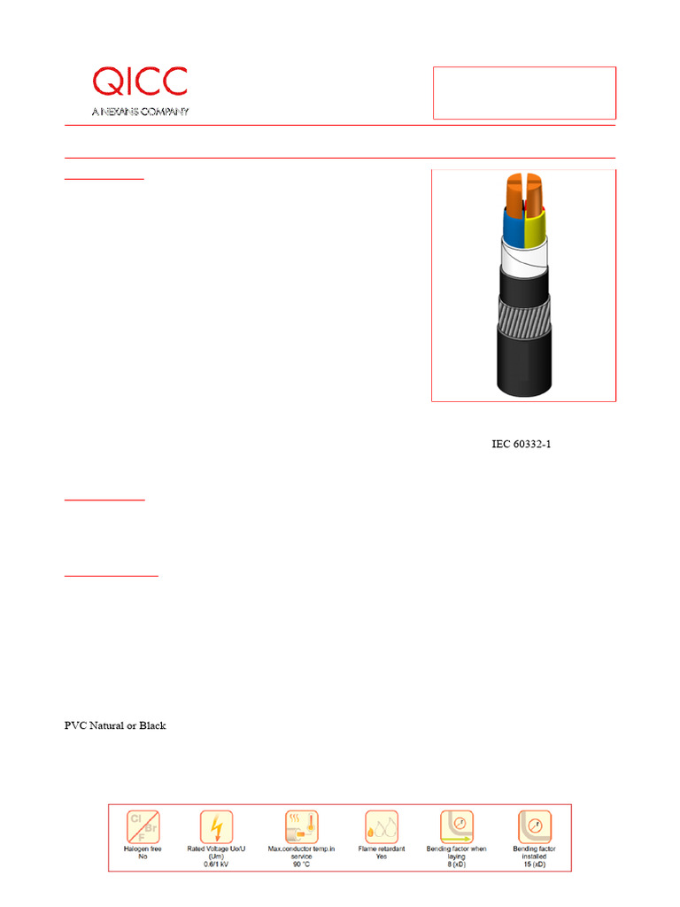 Tds 4x70 Cu Xlpe Swa PVC 1kv (Fg09009) | PDF