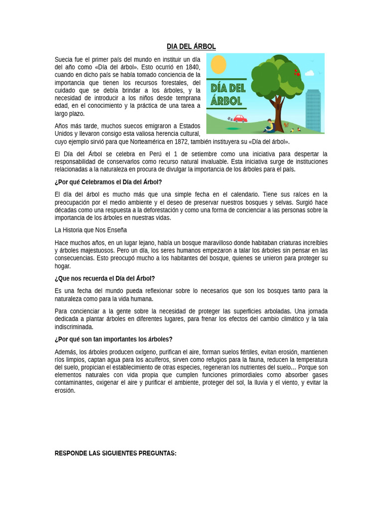 Dia Del Árbol | PDF