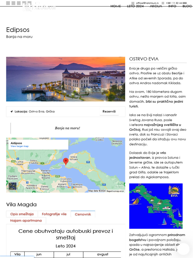 Edipsos Ostrvo Evia - Leto 2024 | PDF