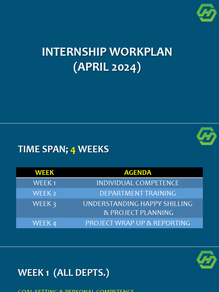 Internship Workplan April | PDF