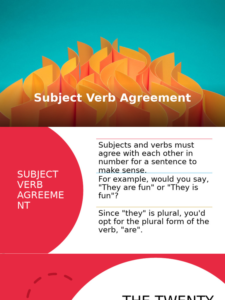 Grade 10 SUBJECT-VERB Agreement Handout | PDF
