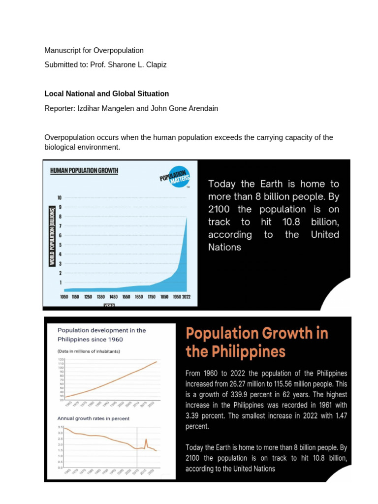 Manuscript For Overpopulation | PDF
