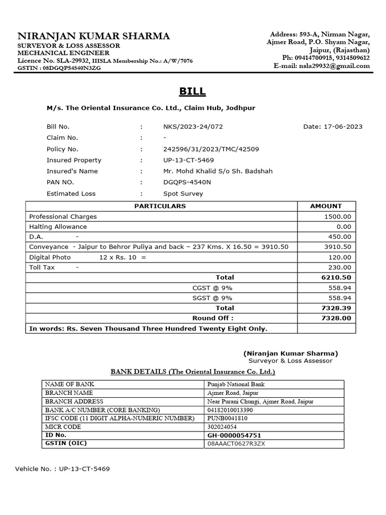 Fees Bill Up 13 CT 5469 | PDF