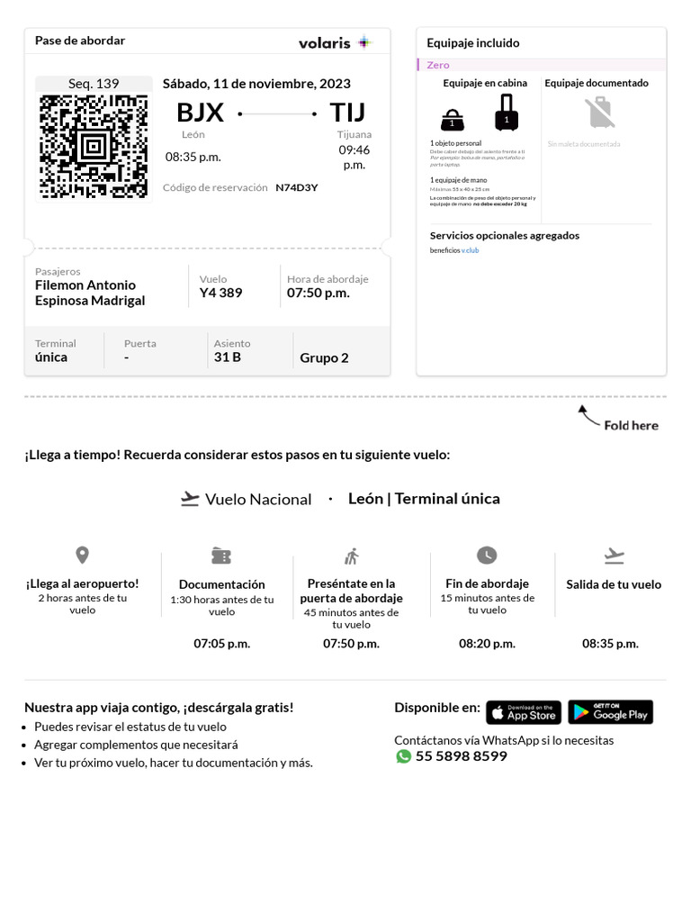 Pase de Abordar | PDF