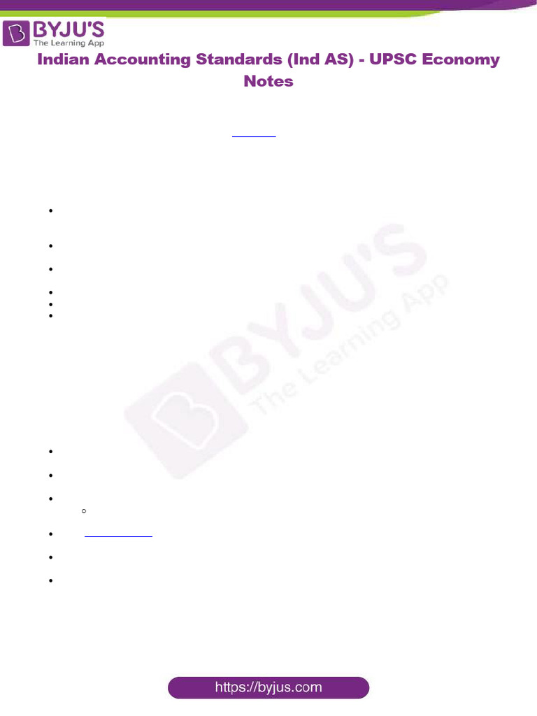 Indian Accounting Standards UPSC | PDF