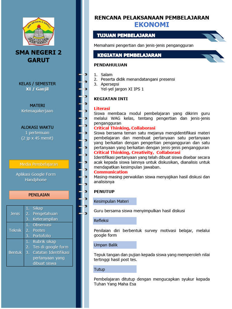 RPP Eko Kls XI TP. 2024 - 2025 | PDF